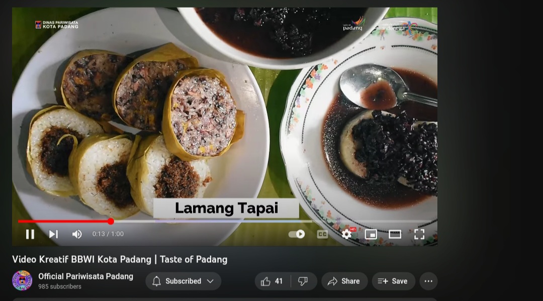 Bulan Terakhir APPI 2023, Dinas Pariwisata Padang Promosikan Lamang Tapai dan Kue Sapik