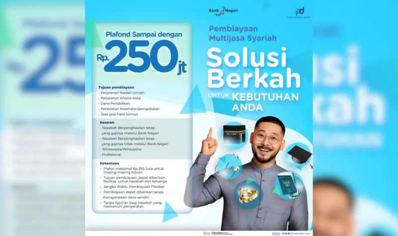 Pembiayaan Multijasa Syariah Bank Nagari, Ini Cara dan Syarat Pengajuan Permohonannya