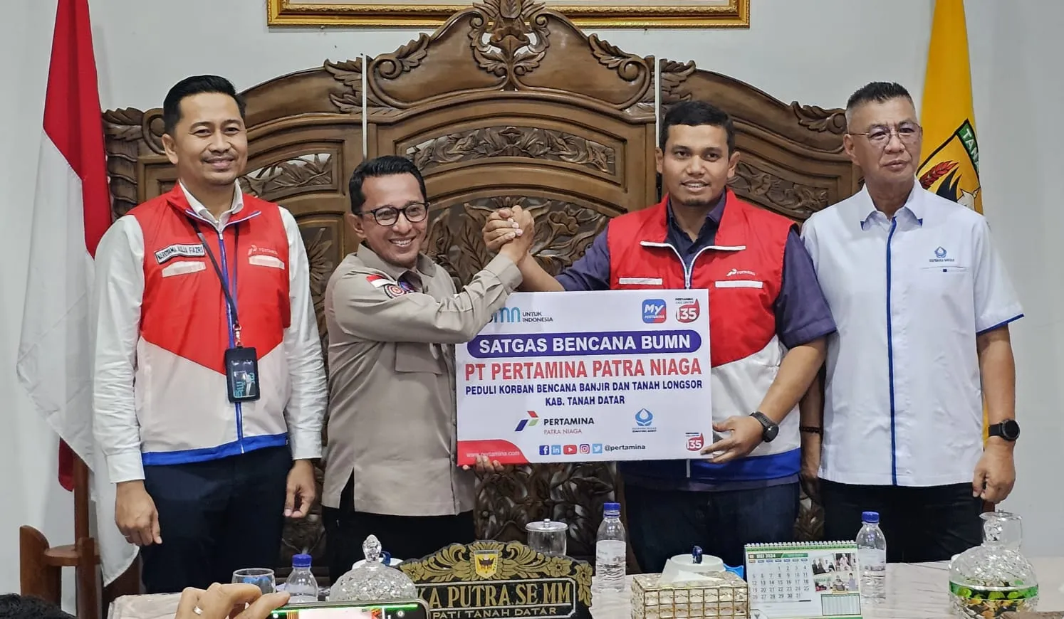 Pertamina Salurkan Bantuan dan BBM untuk Korban Banjir Bandang dan Galodo di Tanah Datar